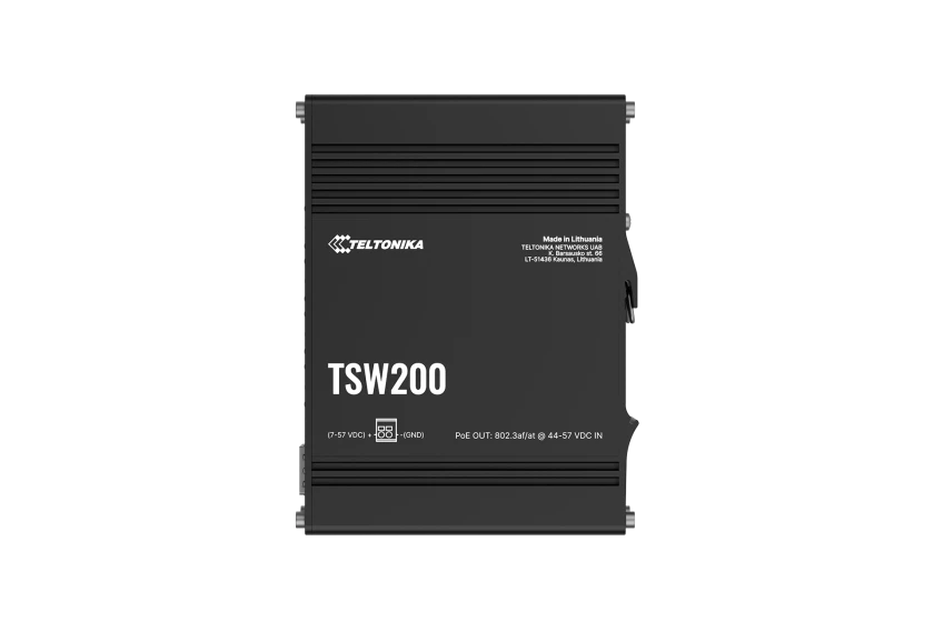 TSW200 Industrial unmanaged 8 x PoE + switch, – Novotech
